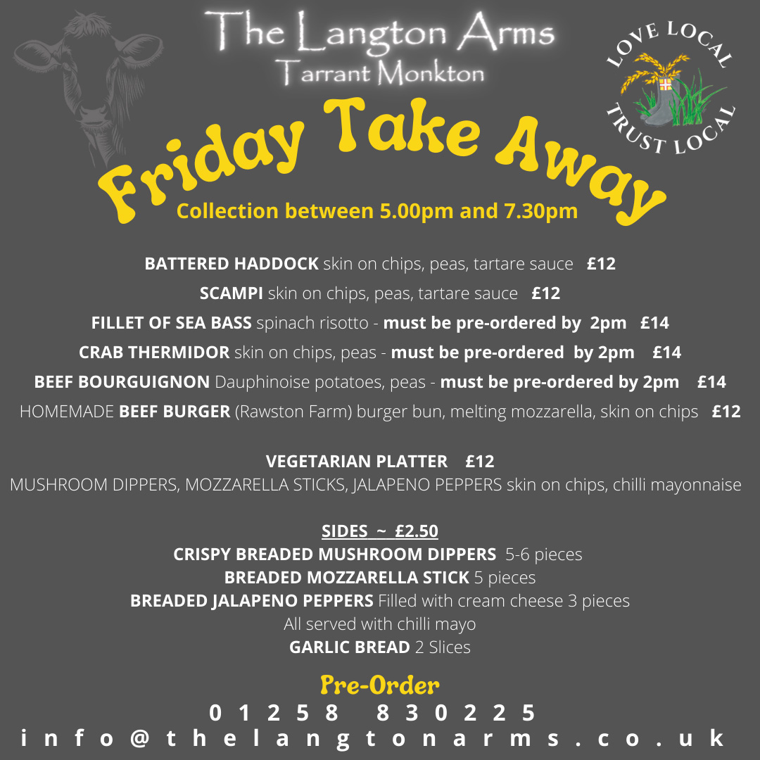 Food For All Tastes at the Langton Arms - The Langton Arms. Country pub ...